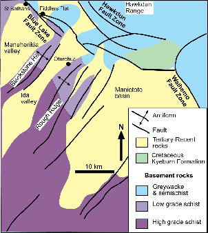 Blue Lake Fault Zone, Geology and gold on Otago's northeastern margin ...