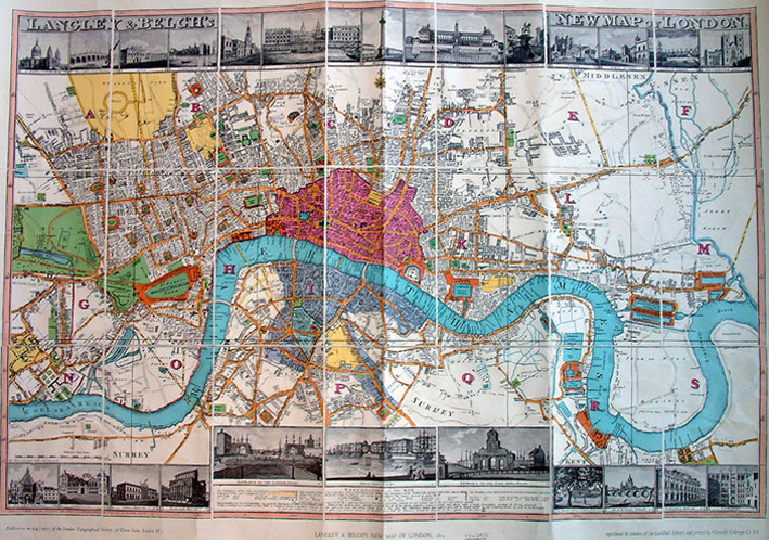 Langley and Belchy's New Map of London, 1812. Facsimile publication (no ...